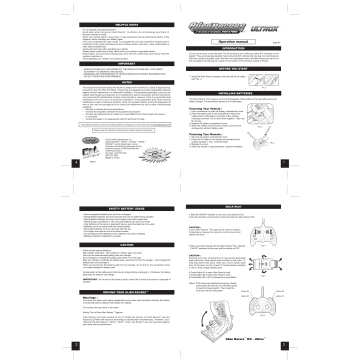 Alien Racers Ultrox Operation manual | Manualzz