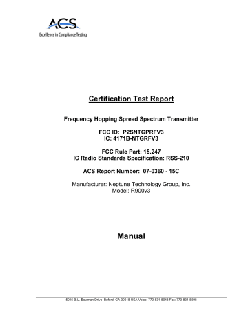 R900 v3 Meter Interface Unit Manual | Manualzz