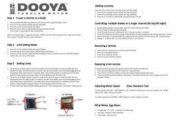 Dooya Tubular Motor User Manual | Manualzz