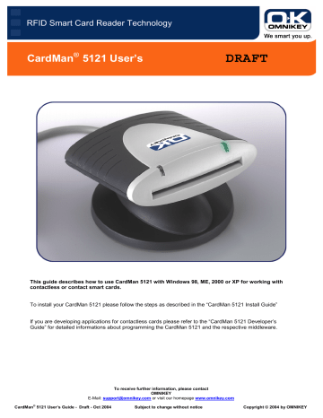 RFID Smart Card Reader CardMan 5121 User's Guide | Manualzz