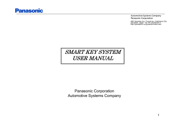 SMART KEY SYSTEM User Manual | Manualzz