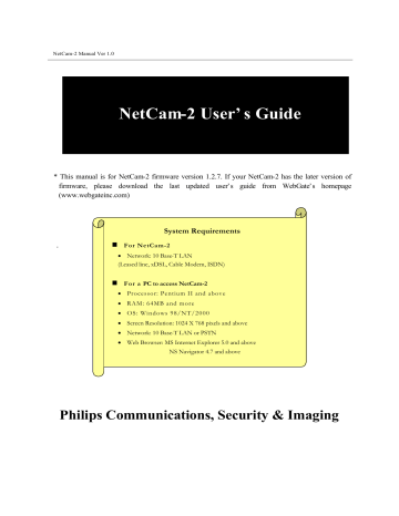 NetCam 2 User's Guide | Manualzz