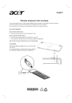 Acer Wireless Keyboard User Manual | Manualzz