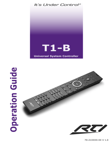 Universal System Controller T1 B Operation Guide | Manualzz