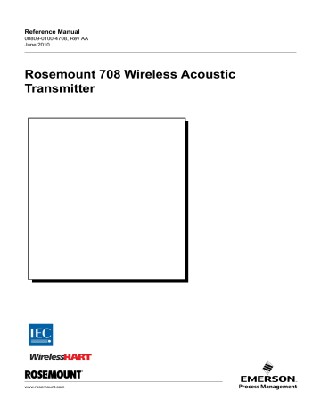 Rosemount 708 Wireless Acoustic Transmitter Reference Manual | Manualzz