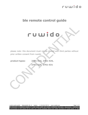 ruwido remote control 2761 515, remote control 2761 525, remote control ...