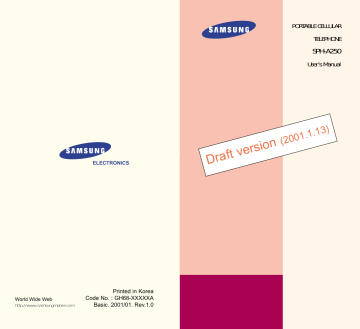 Samsung SPH-A250 User’s Manual | Manualzz