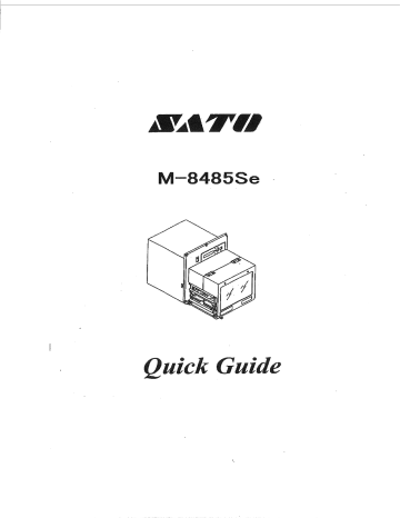 SATO M-8485Se Quick Guide | Manualzz