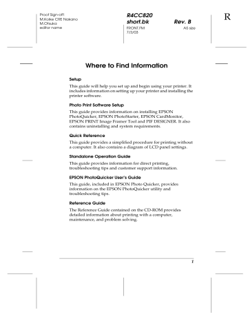 Epson Color Inkjet Printer User Manual | Manualzz