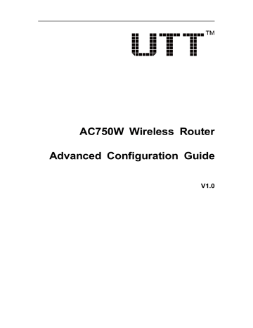 Wireless Router AC750W Advanced Configuration Guide | Manualzz