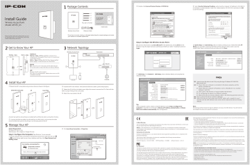 IP-COM Wireless Access Point AP255_US Install Guide | Manualzz