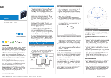RFID interrogator RFU63x Operating Instructions | Manualzz