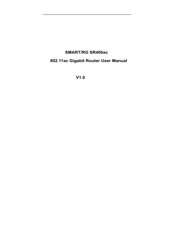 SMART SR400ac Wireless Router User Manual | Manualzz