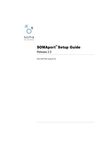 SOMAport Setup Guide | Manualzz