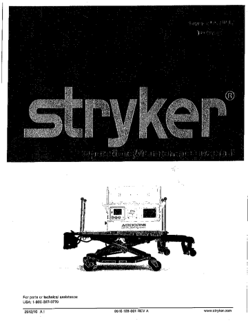 Stryker Power-PRO IT ambulance cot User Manual | Manualzz