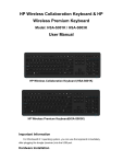 HP Wireless Collaboration Keyboard HSA-S001K, HSA-S003K User Manual ...