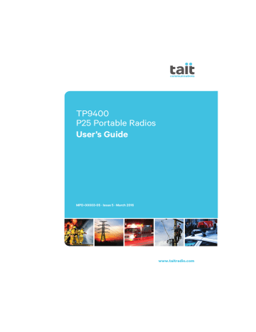 Tait TP9400 P25 portable radio User’s Guide | Manualzz