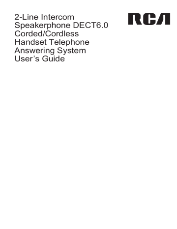 RCA 2-Line Intercom User’s Guide | Manualzz