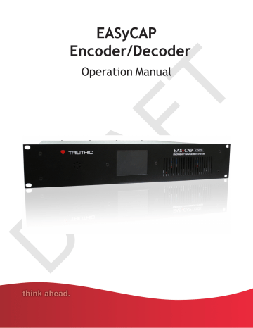 EAS Encoder/Decoder EASyCAP EASyCAP Operation Manual | Manualzz