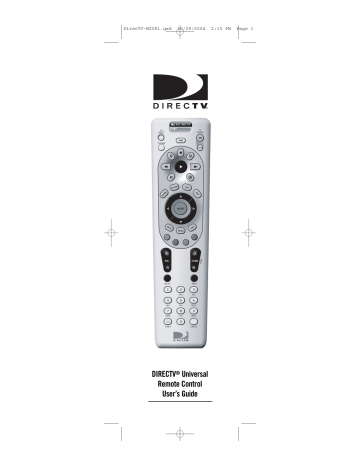 DIRECTV URC2081 Universal Remote Control User's Guide | Manualzz