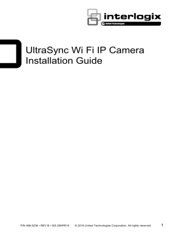 Interlogix UltraSync Wi Fi IP Camera Installation Guide | Manualzz