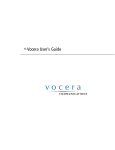 Vocera badge User Guide | Manualzz