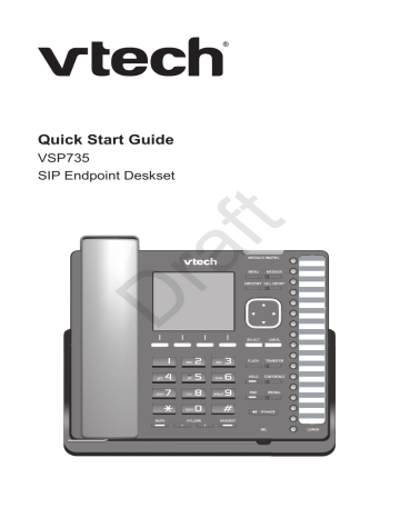 VTech VSP 735 Quick Start Guide | Manualzz