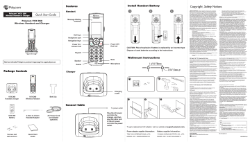 Polycom VVX D60 Wireless Handset Quick Start Guide | Manualzz