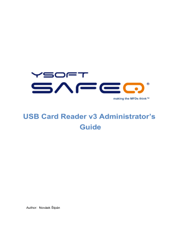 YSoft USB Card Reader v3 Administrator’s Guide | Manualzz