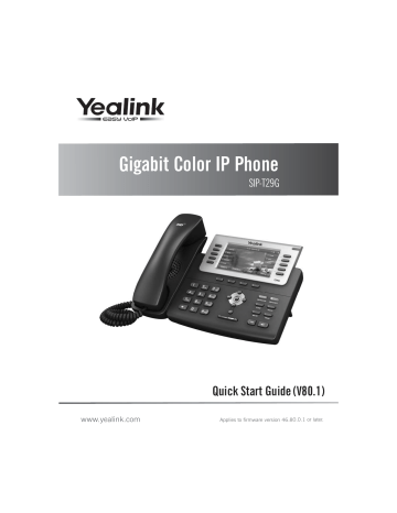 Yealink IP Phone SIP-T29G Quick Start Guide | Manualzz