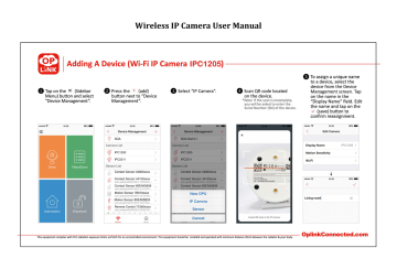 Wi-Fi IP camera IPC1205 User Manual | Manualzz