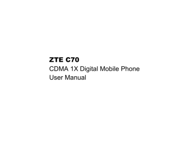 ZTE C70 User Manual | Manualzz