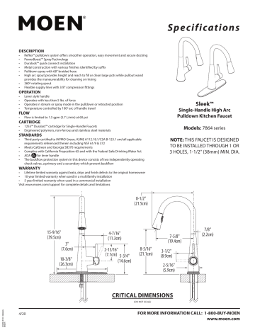 Moen 7864SRS Sleek One Handle High Arc Pulldown Modern Kitchen Faucet ...