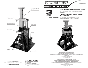Powerbuilt 640912 Alltrade Black 3 Ton User Guide | Manualzz