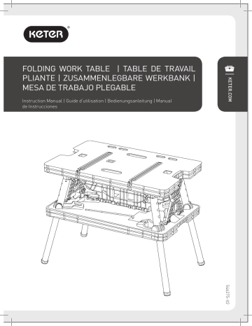 Keter 197283 - Folding Table Work Bench User Manual | Manualzz