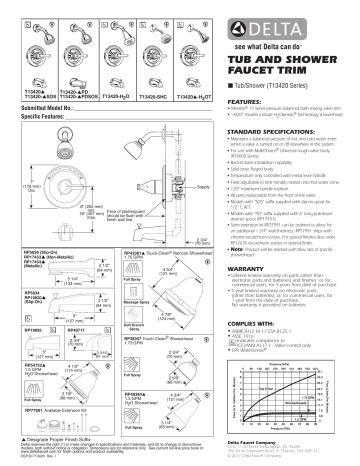 Delta Faucet T13420-SS Classic 13 Series Single-Function Tub and Shower ...