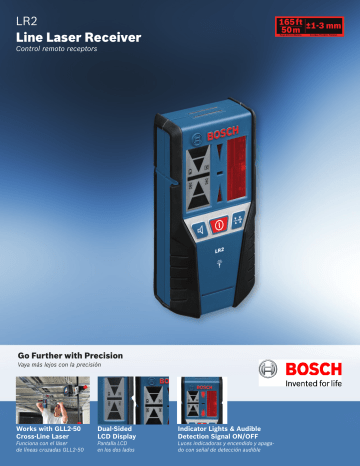 BOSCH LR2 Line Laser Detector User Manual | Manualzz