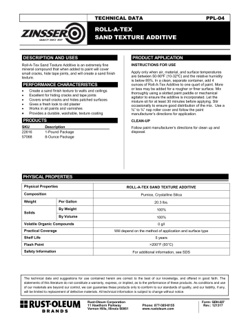 Rust-Oleum 22616 1-Pound Box Sand-Tex Additive User Guide | Manualzz