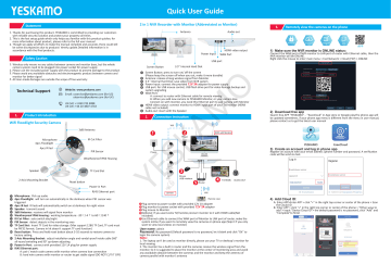 YESKAMO Long Range Wireless Outdoor Home Security Camera System User ...