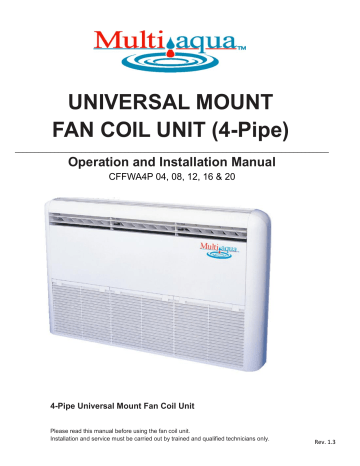 Multiaqua CFFWA4P 20 Operation And Installation Manual | Manualzz