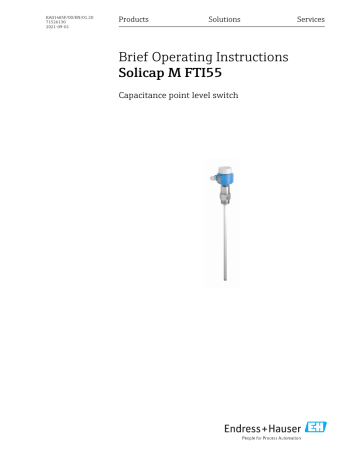 Endres+Hauser Solicap M FTI55 Short Instruction | Manualzz