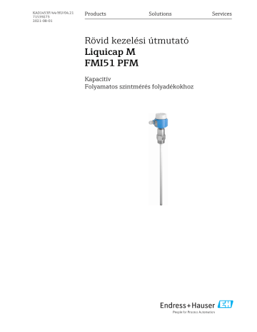 Endres+Hauser Liquicap M FMI51 PFM Short Instruction | Manualzz