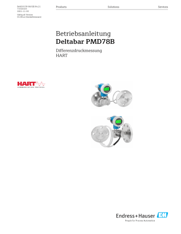 Endres+Hauser Deltabar PMD78B Bedienungsanleitung | Manualzz