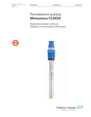 Endres+Hauser Memosens CLS82E Návod na používanie | Manualzz