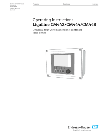 Endres+Hauser Liquiline CM442/CM444/CM448 Operating Instruction | Manualzz
