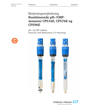 Endres+Hauser Combined pH/ORP sensors CPS16E, CPS76E and CPS96E ...