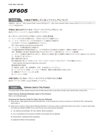 Canon XF605 video camera Owner's Manual | Manualzz