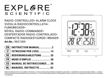 Explore Scientific RDC1005000000 Mini Radio-controlled Alarm clock ...