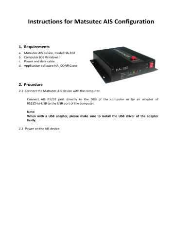 Matsutec HA-102 Instructions Manual | Manualzz