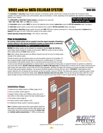 DoorKing 1800-080 Manual | Manualzz